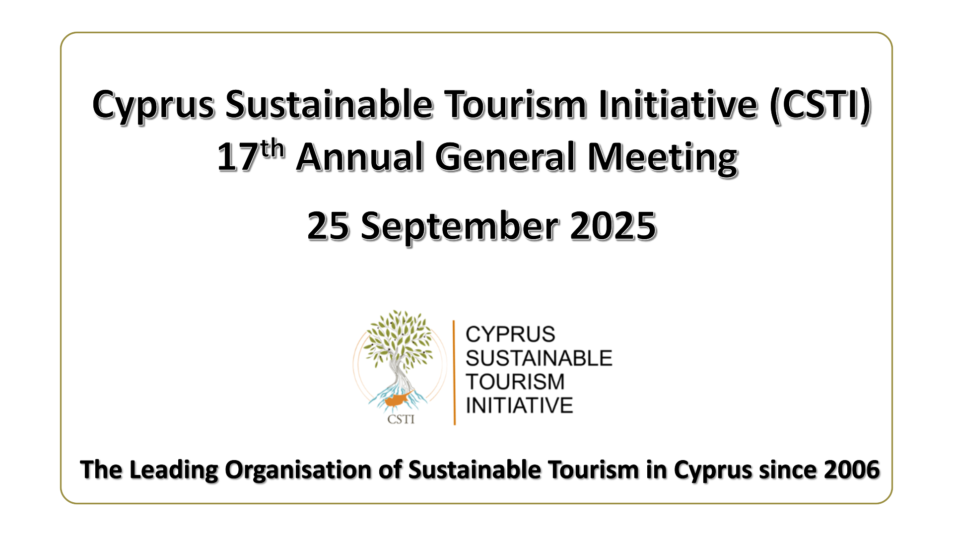 CSTI 17th AGM 25.09.2025 - The Cyprus Sustainable Tourism Initiative (CSTI)