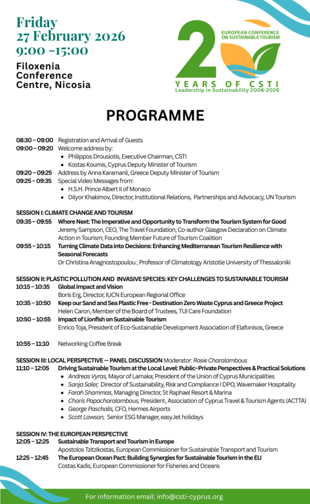 European Conference on Sustainable Tourism - Celebrating 20 Years of ...